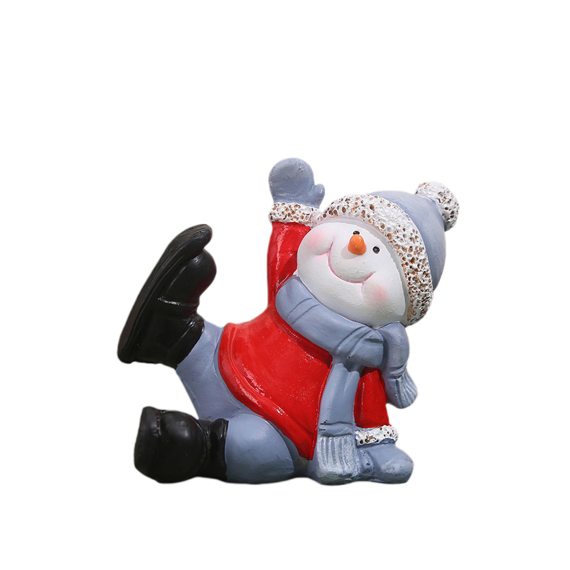 Michellecmm Christmas Table Decorations Resin Cute Snowman Figurine ...