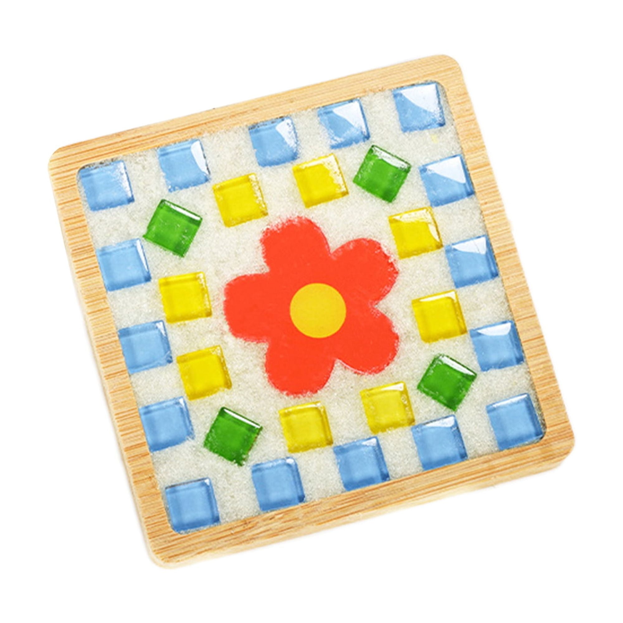 Michellecmm DIY Glass Mosaic Tiles for Crafts Mosaic Coaster Making Kit ...