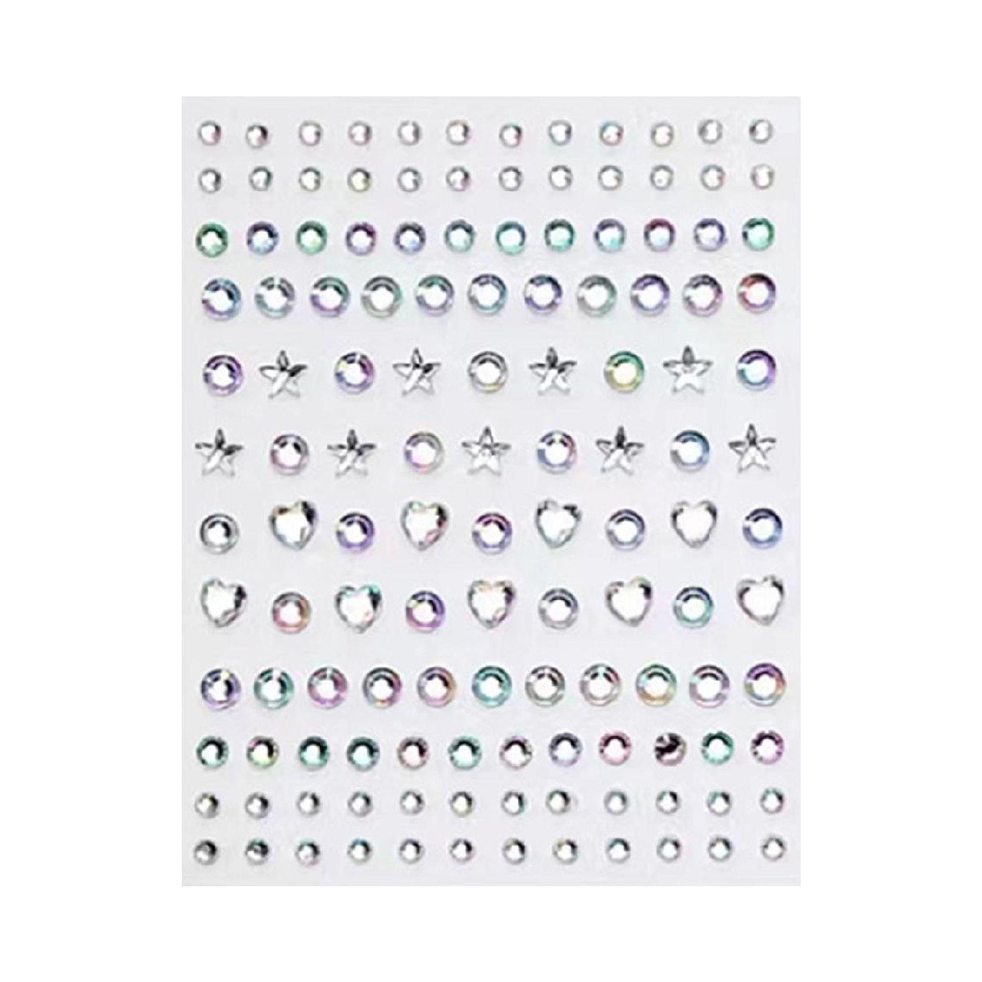 Michellecmm Diamond Face Stickers Acrylic Polished Colorful Dot Stars ...
