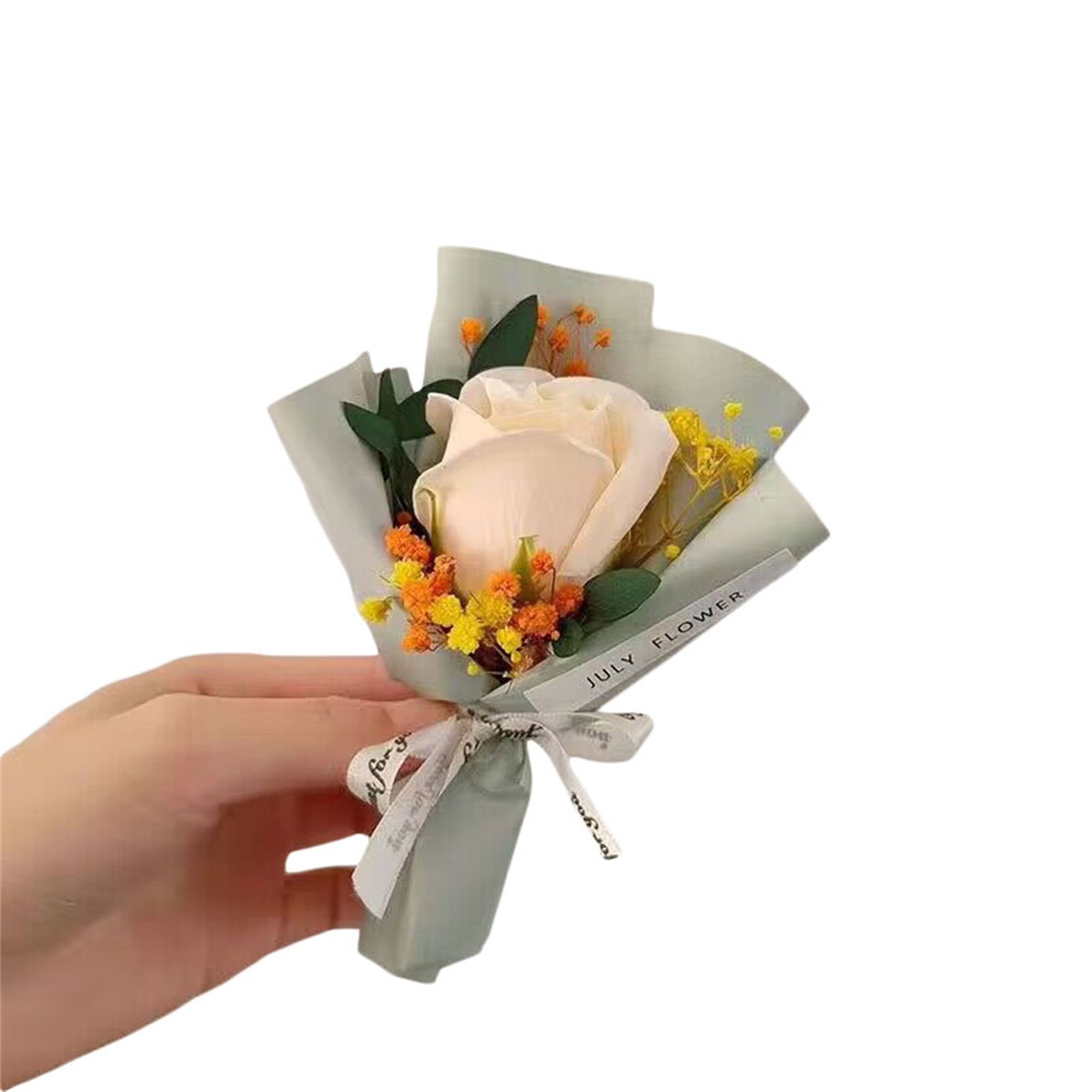 Michellecmm Mini Dried Flower Bouquet Ornaments Roses Compact Exquisite ...