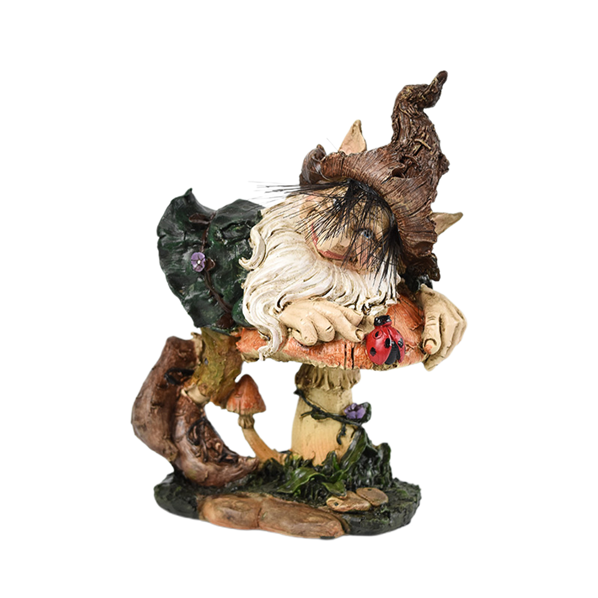 Michellecmm Mushroom Elf Garden Statue Resin Animal Figurine Outdoor ...