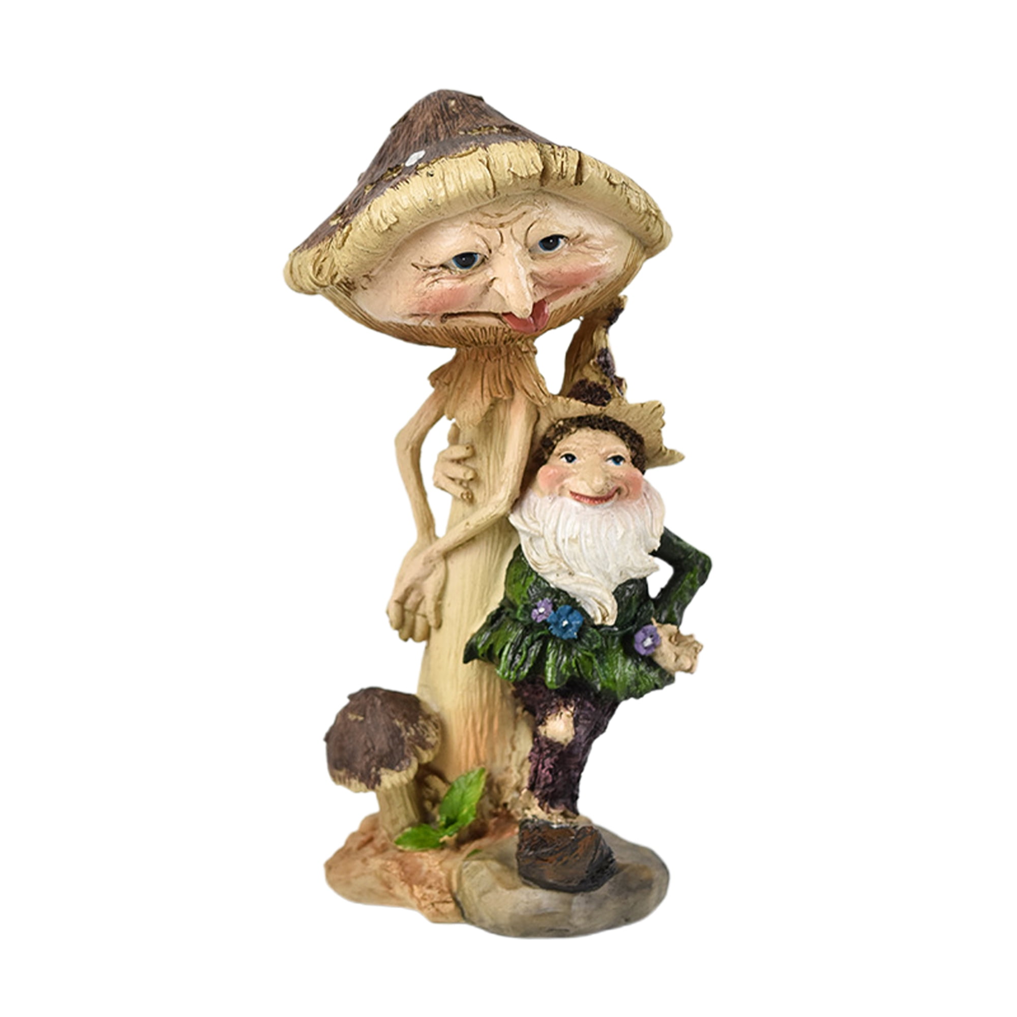 Michellecmm Mushroom Elf Garden Statue Resin Animal Figurine Outdoor ...
