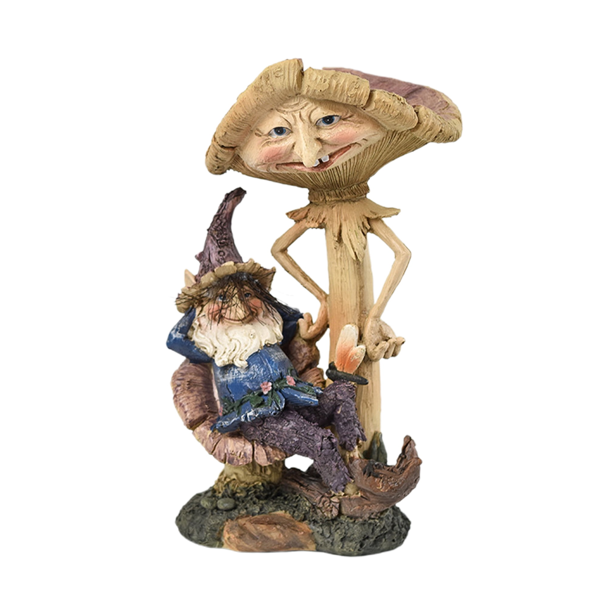Michellecmm Mushroom Elf Garden Statue Resin Animal Figurine Outdoor ...