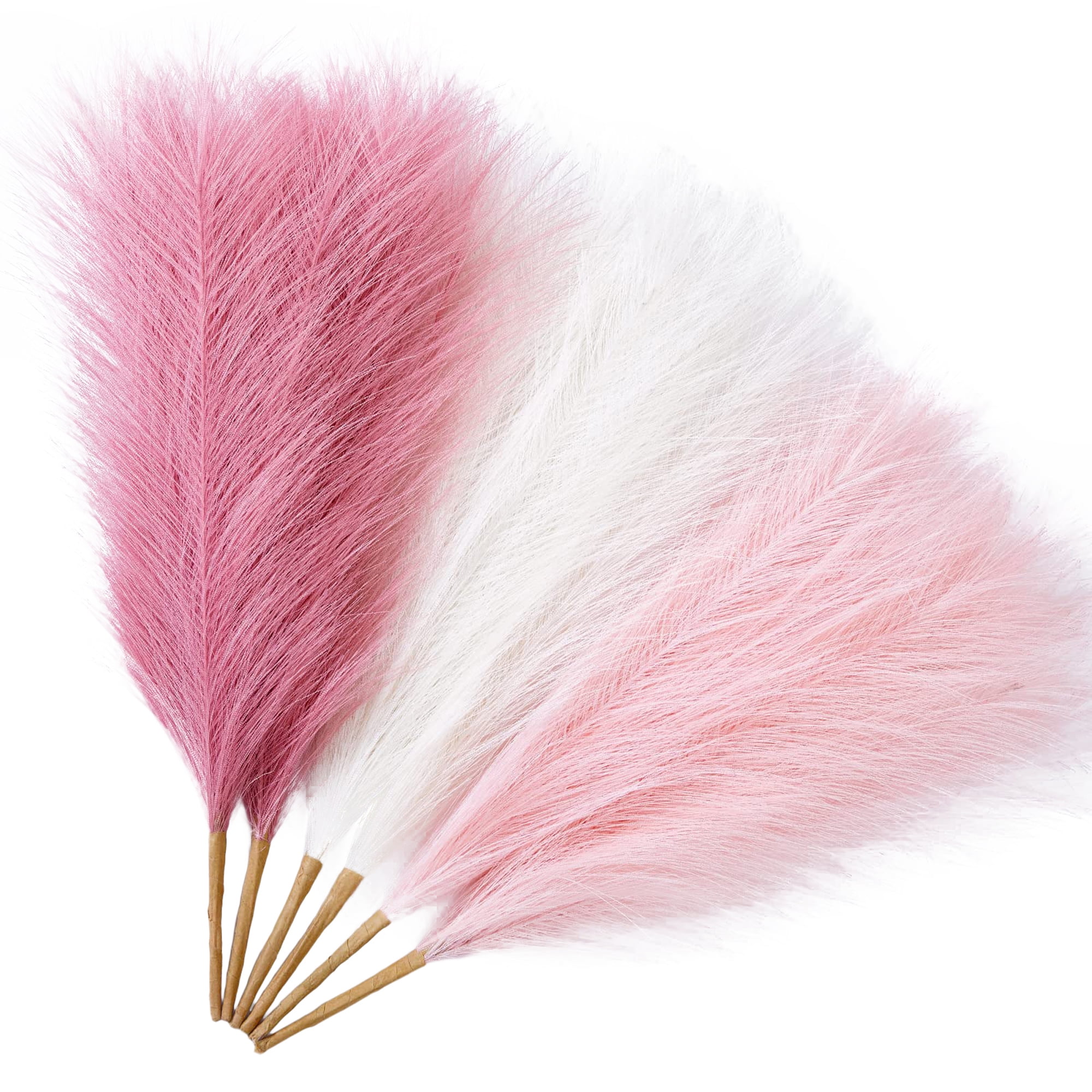 Michellecmm Pampas Grass Stems Artificial Faux Pampas Branches Flower ...