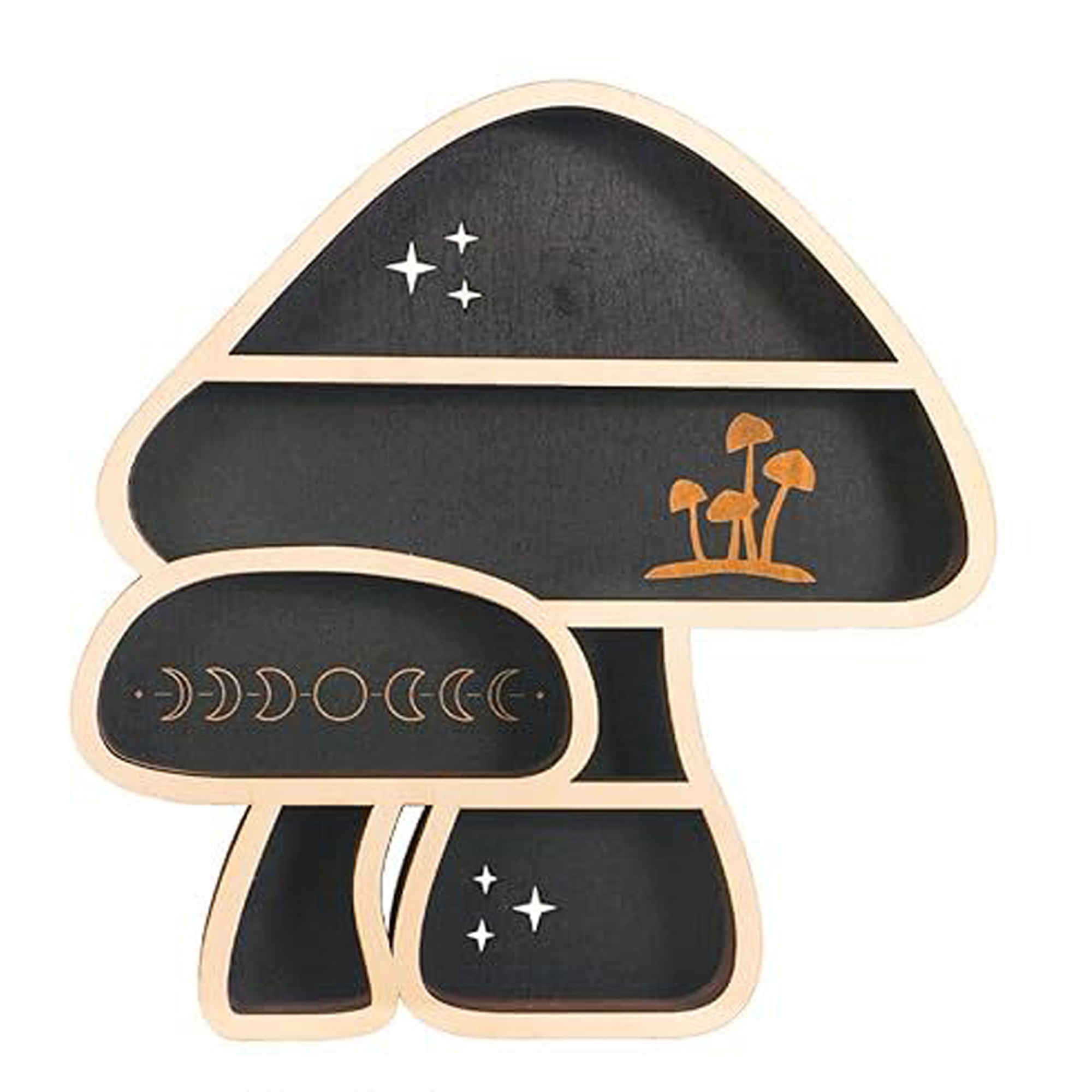 Michellecmm Rustic Wooden Floating Shelves Cute Mushroom Shape ...