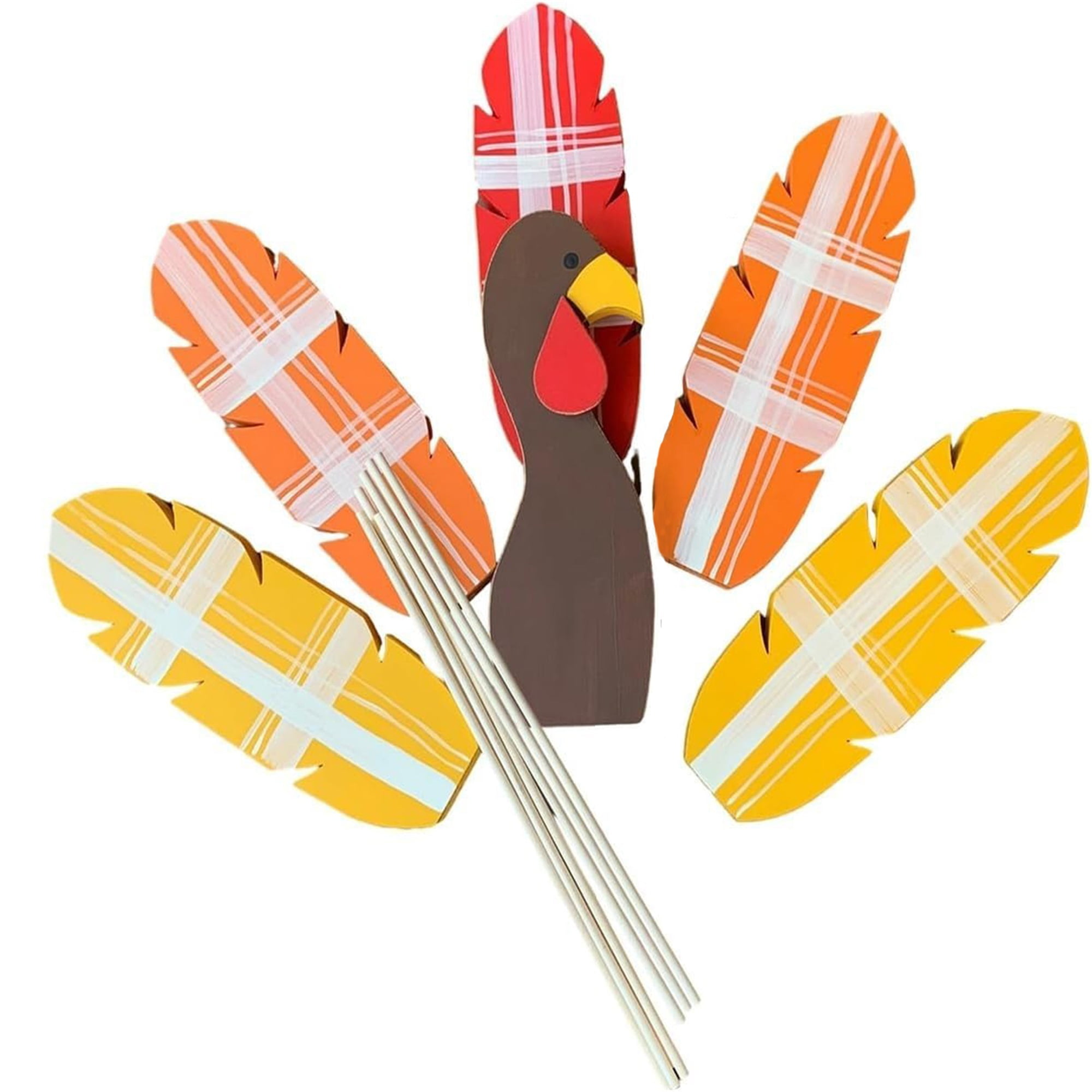 Michellecmm Thanksgiving Wooden Turkey Porch Decoration Decorative ...
