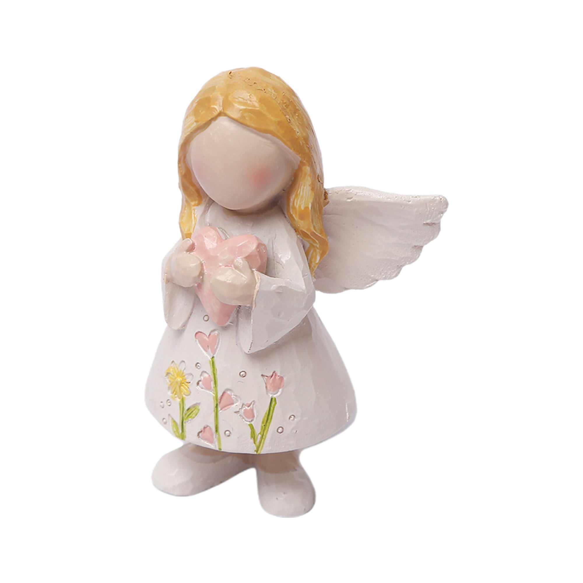 Michellecmm Valentine's Day Angel Figurine Wing Design Holding Love ...