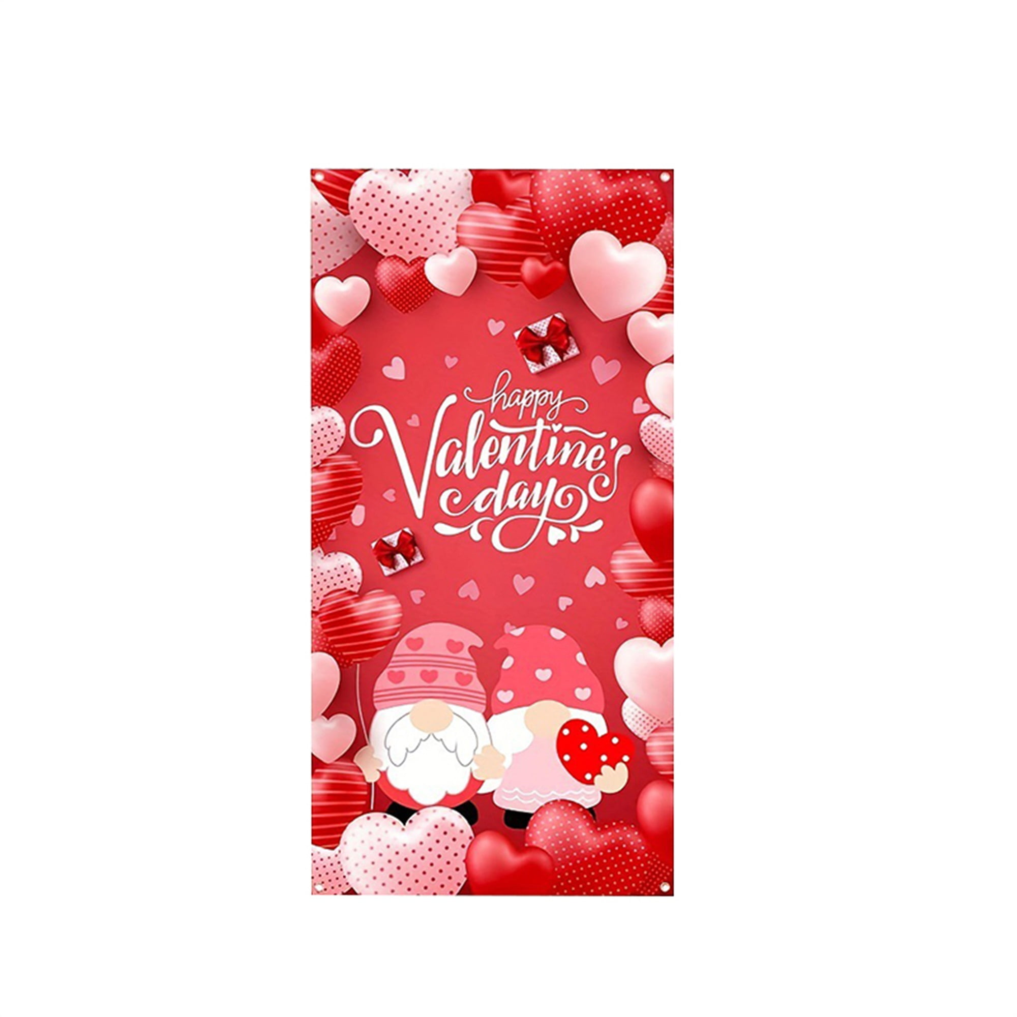 Michellecmm Valentine's Day Door Cover Heart Gnome Print Large Size ...