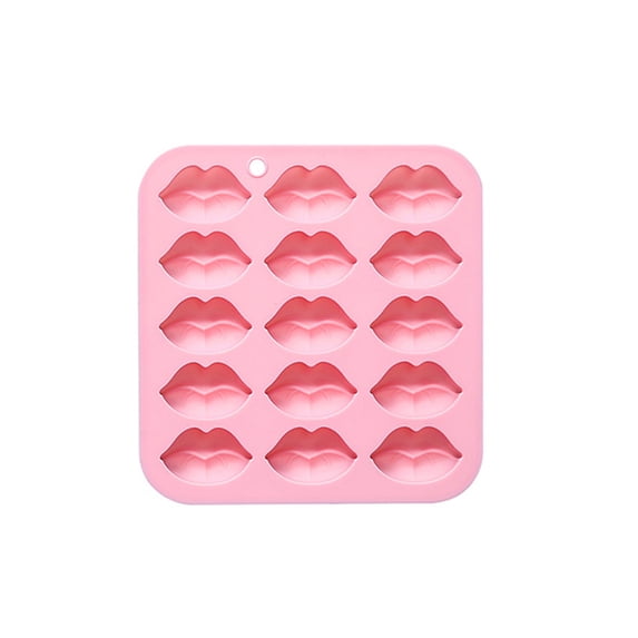 Michellecmm Valentines Chocolate Mold Cute Lip Shape Silicone Candy ...