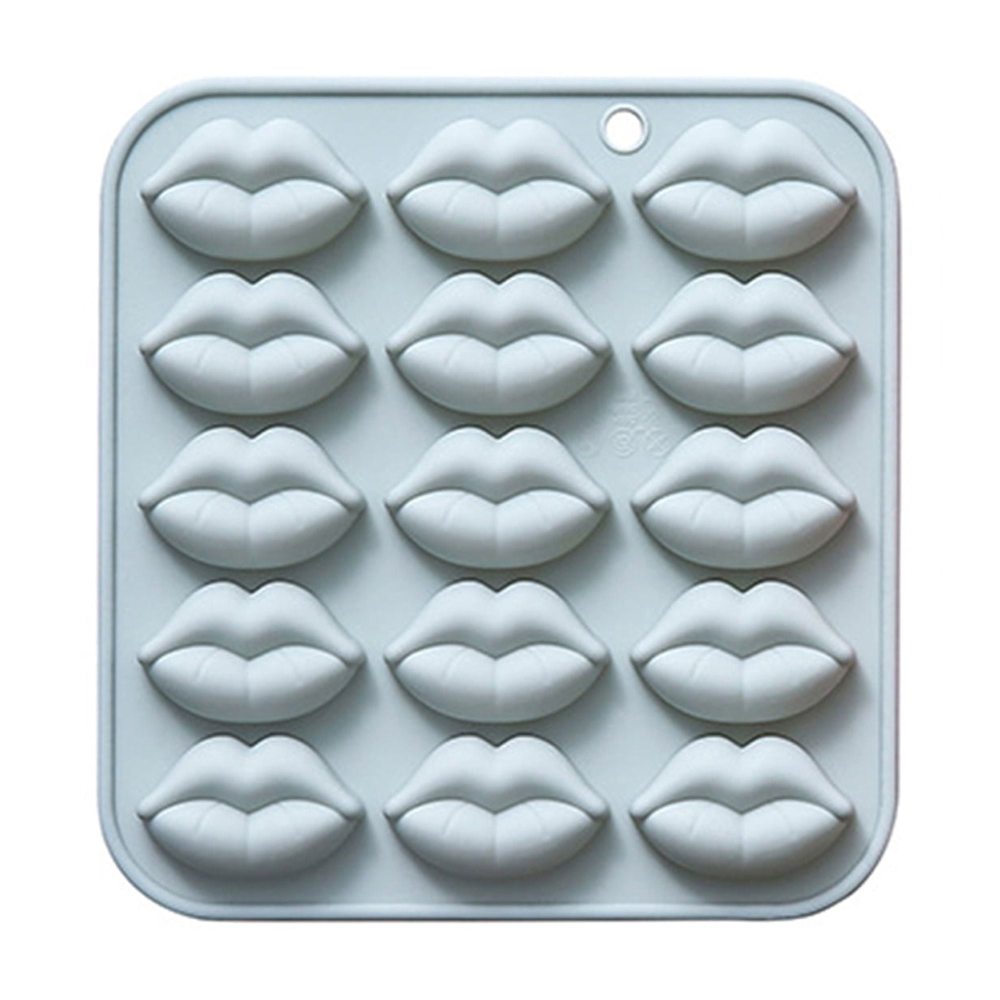 Michellecmm Valentines Chocolate Mold Cute Lip Shape Silicone Candy ...