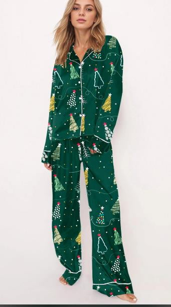 Michellecmm Women Christmas Pajamas Set 2 Pieces Loungewear Suits Bow ...