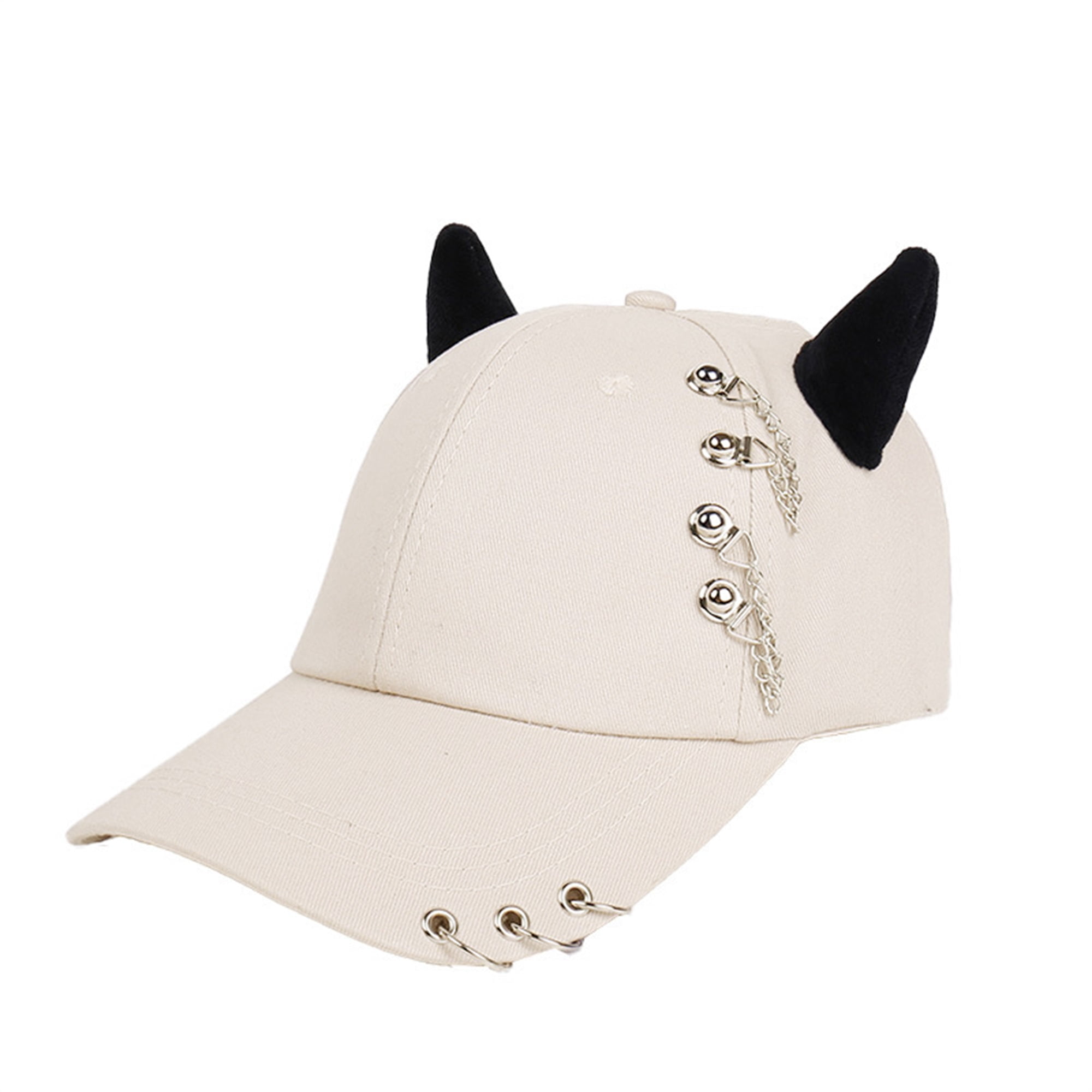 Michellecmm Women Men Baseball Cap, Cool Chained Devil Horn Hat ...