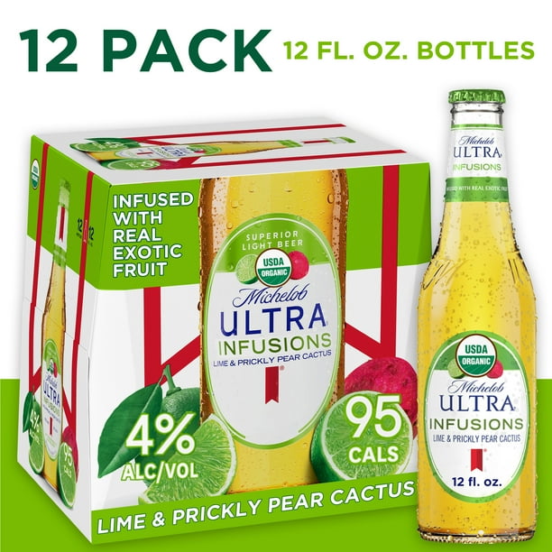 Michelob ULTRA Infusions Lime & Prickly Pear Domestic Beer, 12 Pack, 12 ...