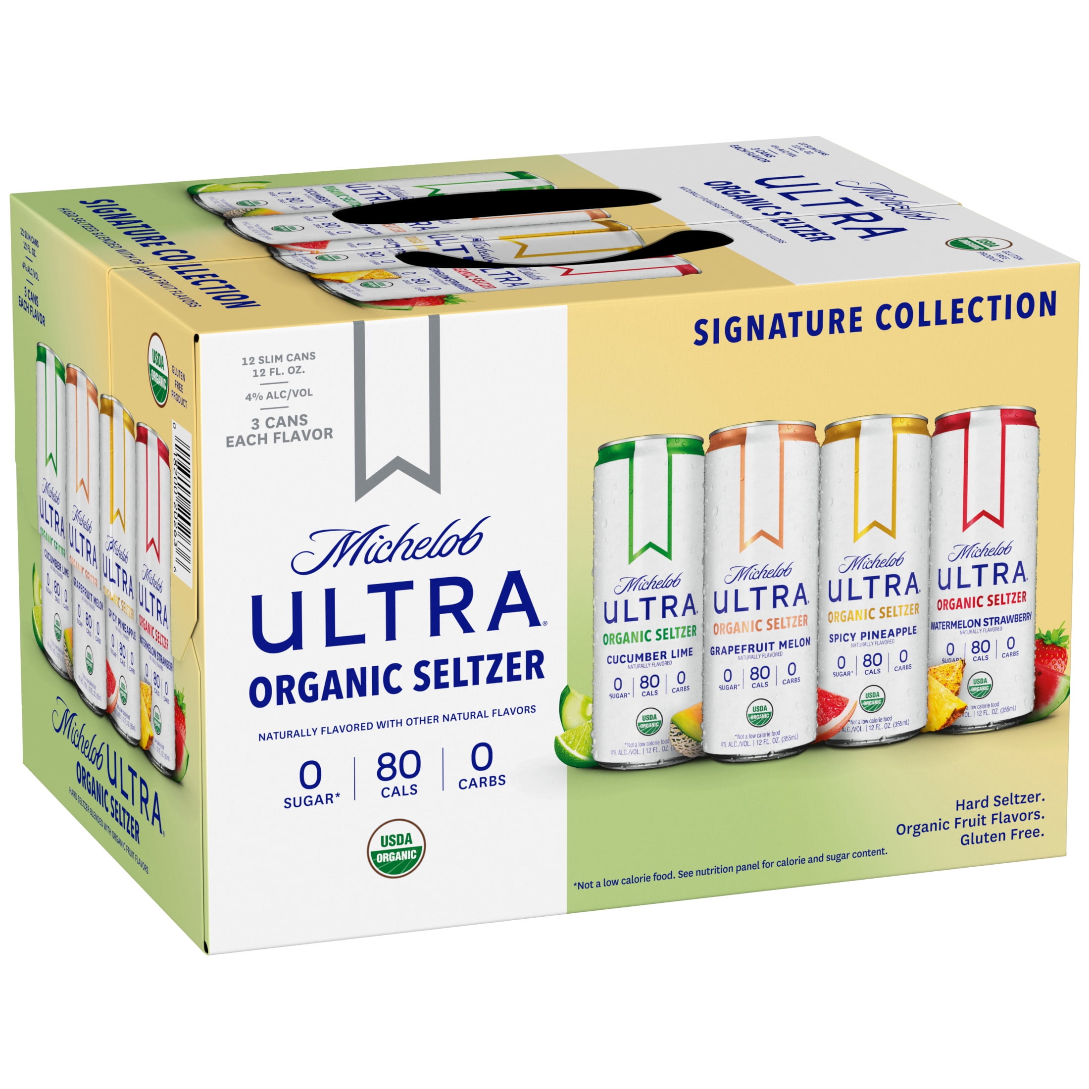 Michelob ULTRA Organic Hard Seltzer, Variety Pack, 12 Pack, 12 fl oz ...