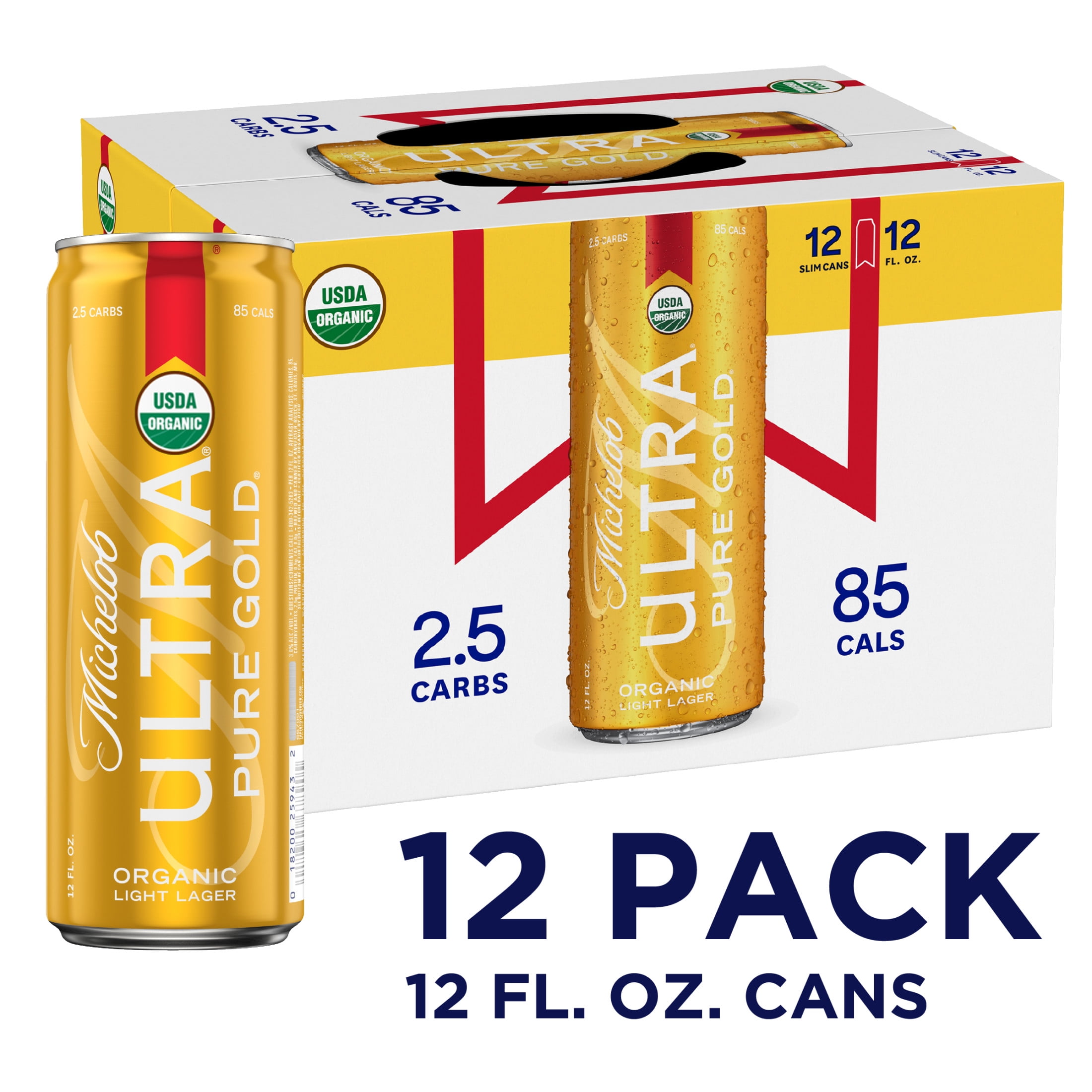 Michelob Ultra Pure Gold Organic Domestic Beer 12 Pack 12 Fl Oz