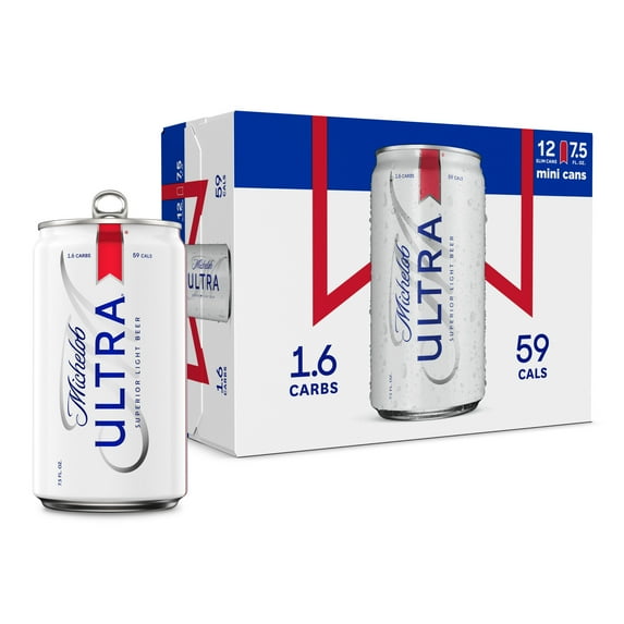 Michelob ULTRA Superior Light American Lager Beer, 12 pack 7.5 fl oz ...