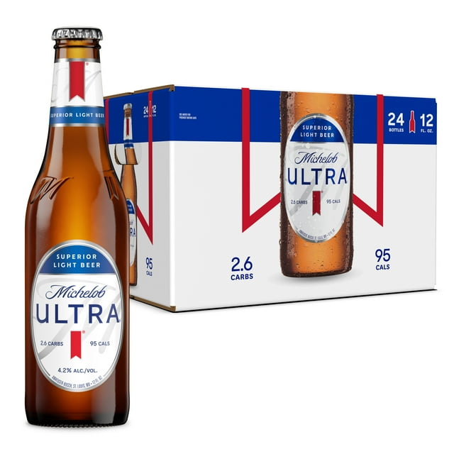 Michelob ULTRA Superior Light American Lager Beer, 24 Pack 12 fl oz ...