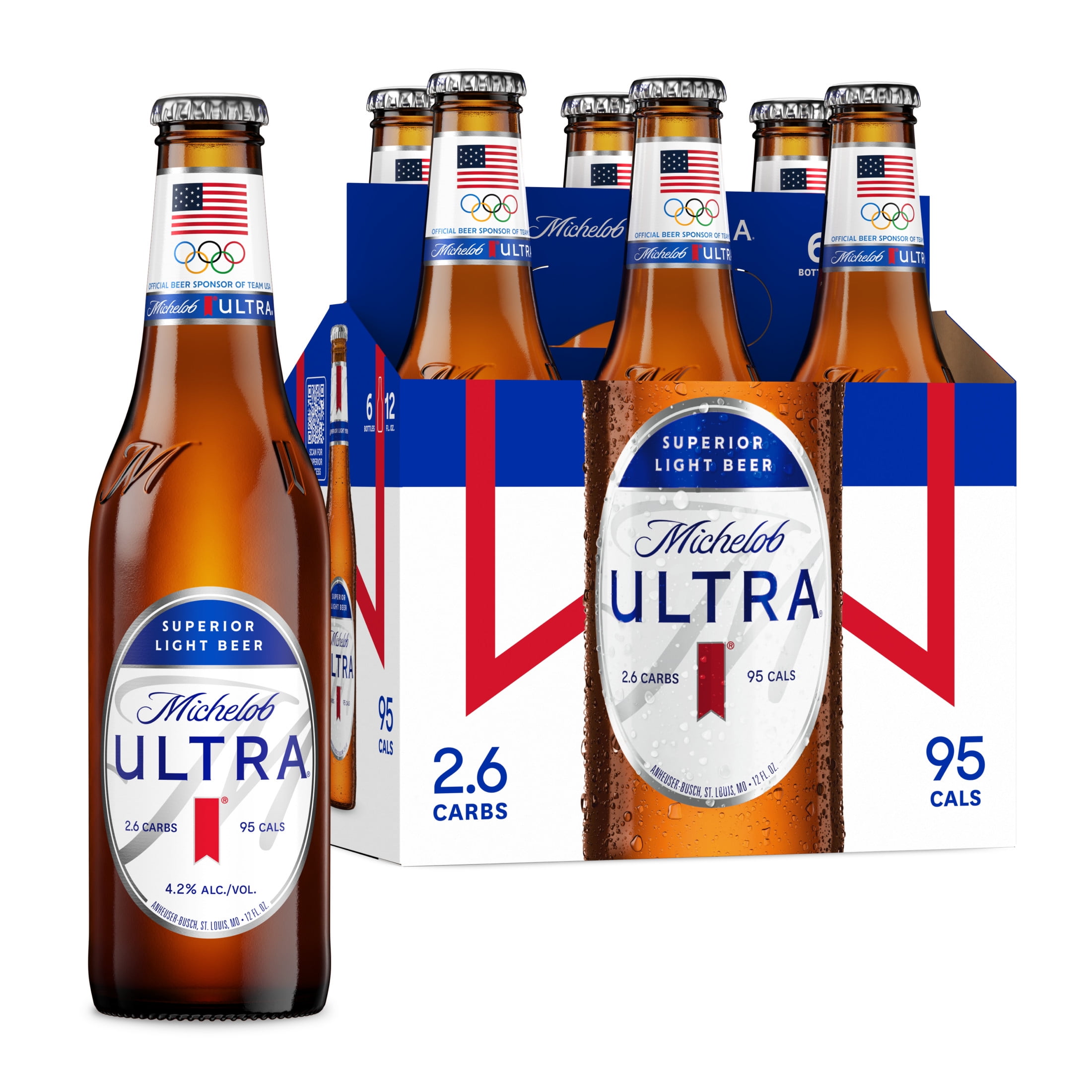 Michelob ULTRA Superior Light American Lager Beer, 6 pack 12 fl oz ...
