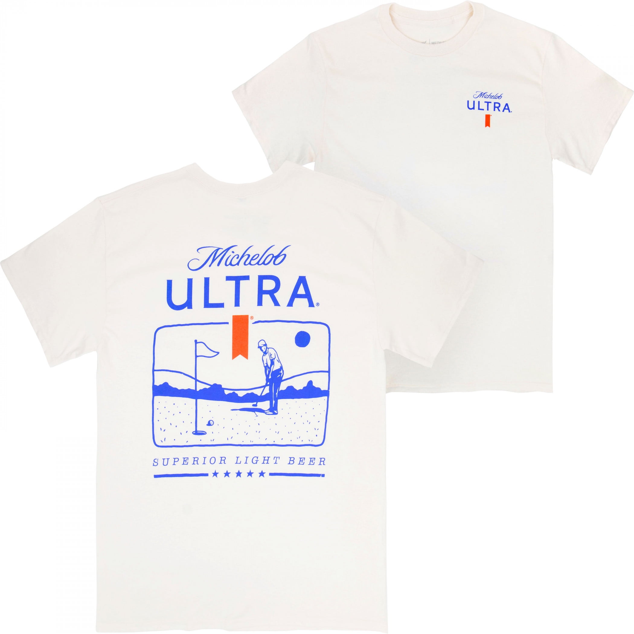 Michelob Ultra Golf Putting Beige Colorway Front and Back Print T-Shirt ...