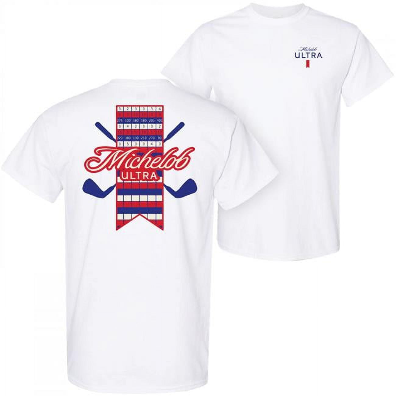 Michelob Ultra Golf Scorecard White Colorway Front/Back Print T-Shirt ...