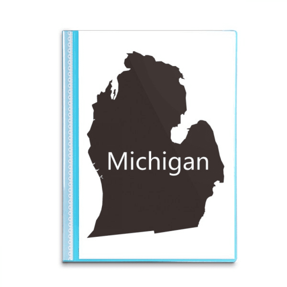 Michigan America USA Map Outline Book Sheet Protectors Portfolio Binder ...