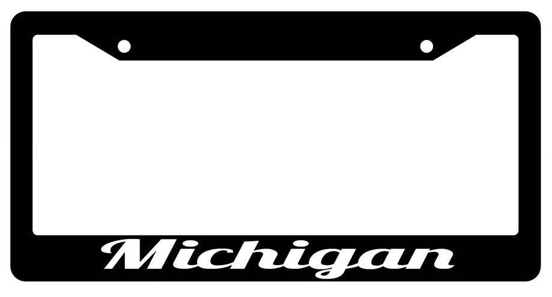 Michigan Black Plastic License Plate Frame - Walmart.com