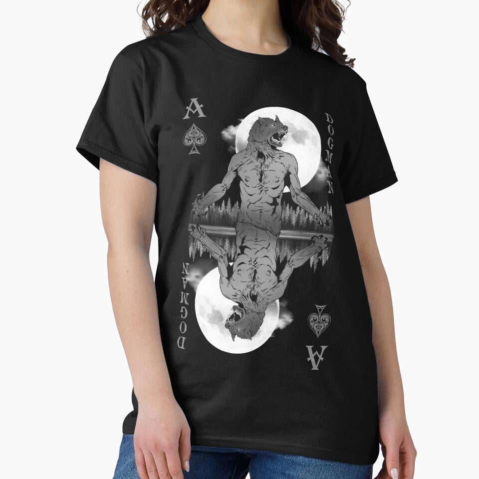 Michigan Dogman Cryptid Playing Card Beast of Bray Road Design Unisex T ...