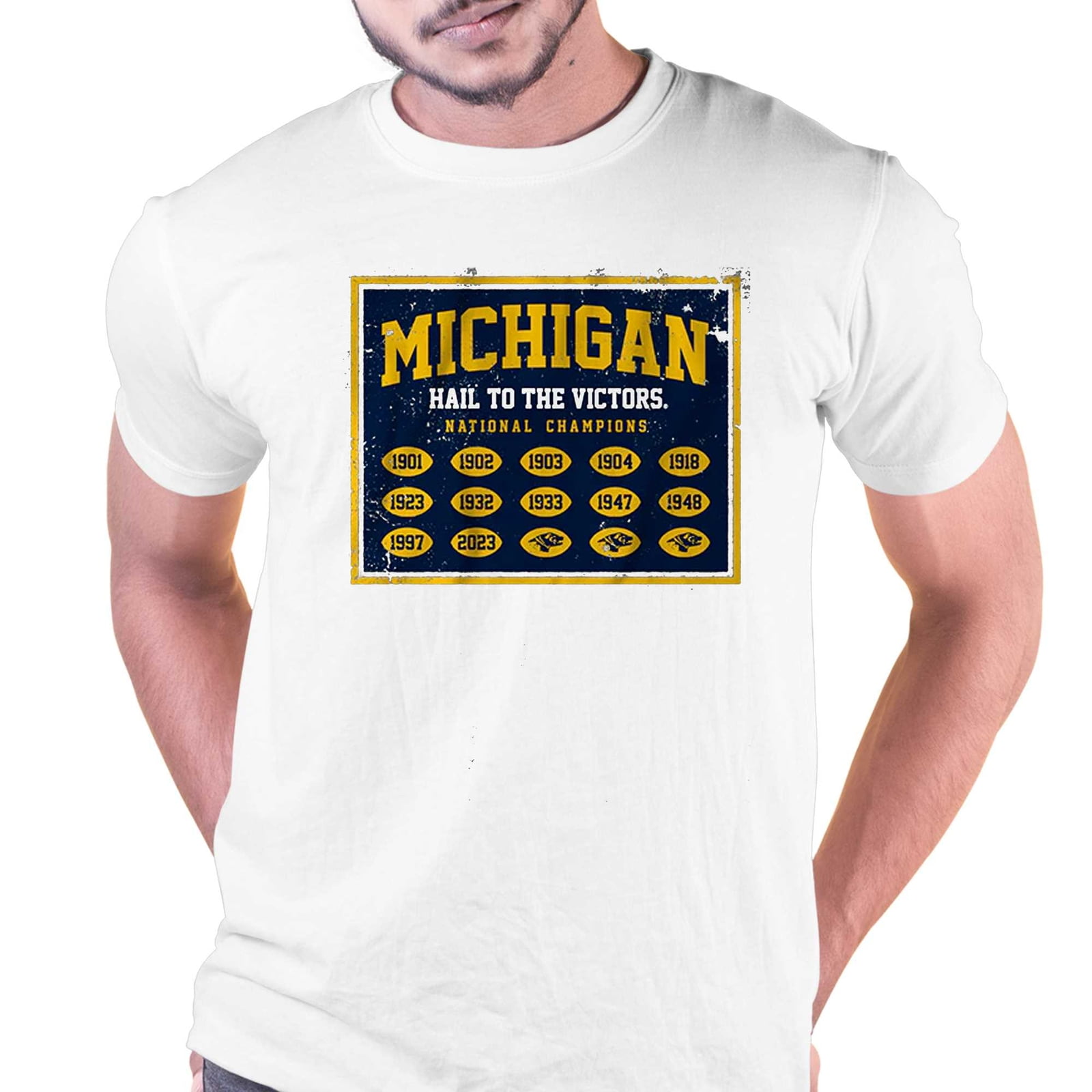 Michigan Football National Champs Banner Shirt - Walmart.com