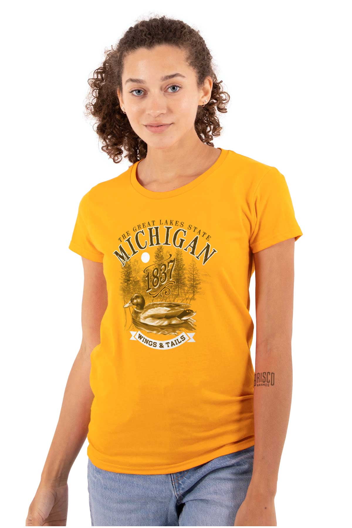 Michigan Great Lakes State Duck Pond Women's T Shirt Ladies Tee Brisco ...