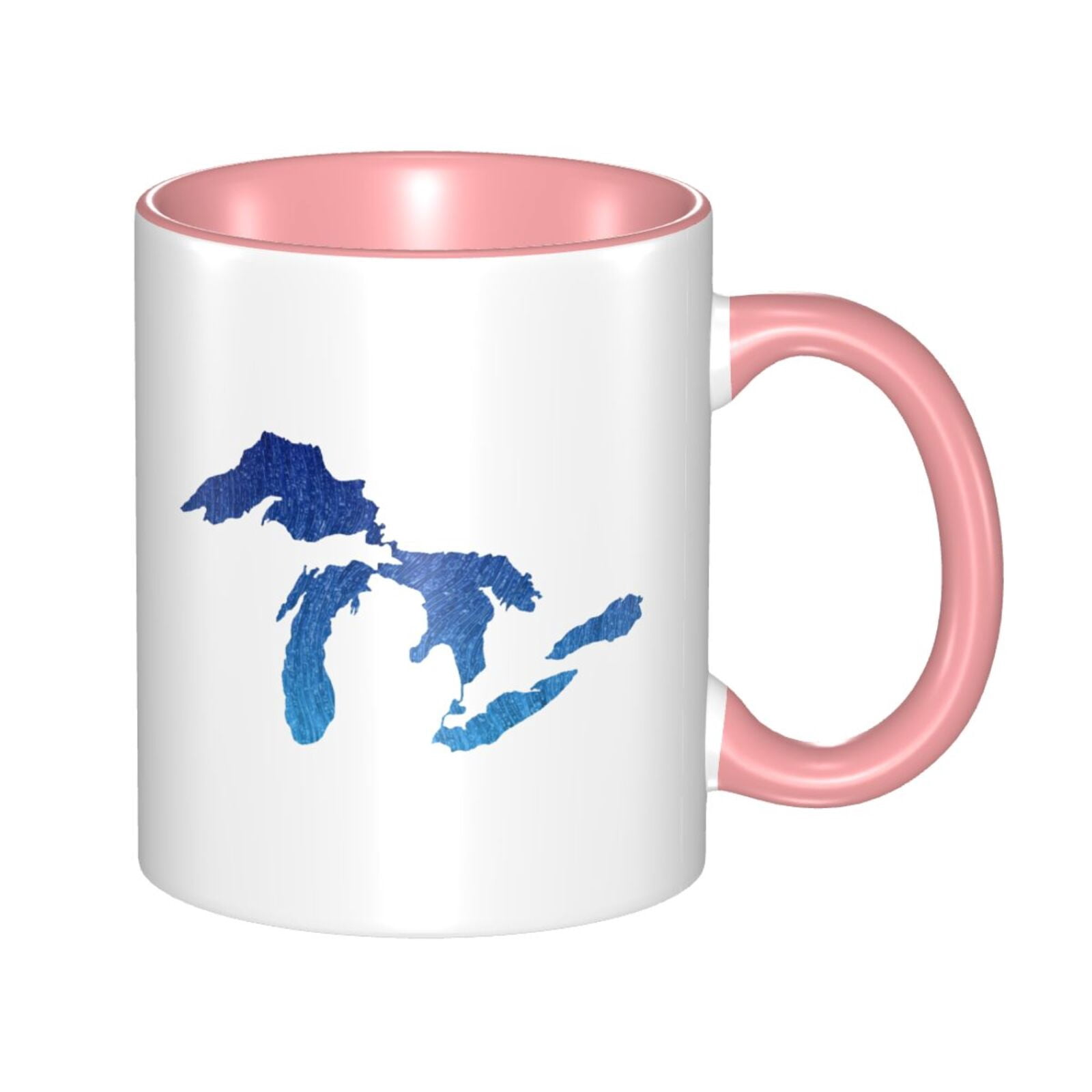 Michigan Great Lakes State Map Ceramic Coffee Mug Classic Stylish Tea ...