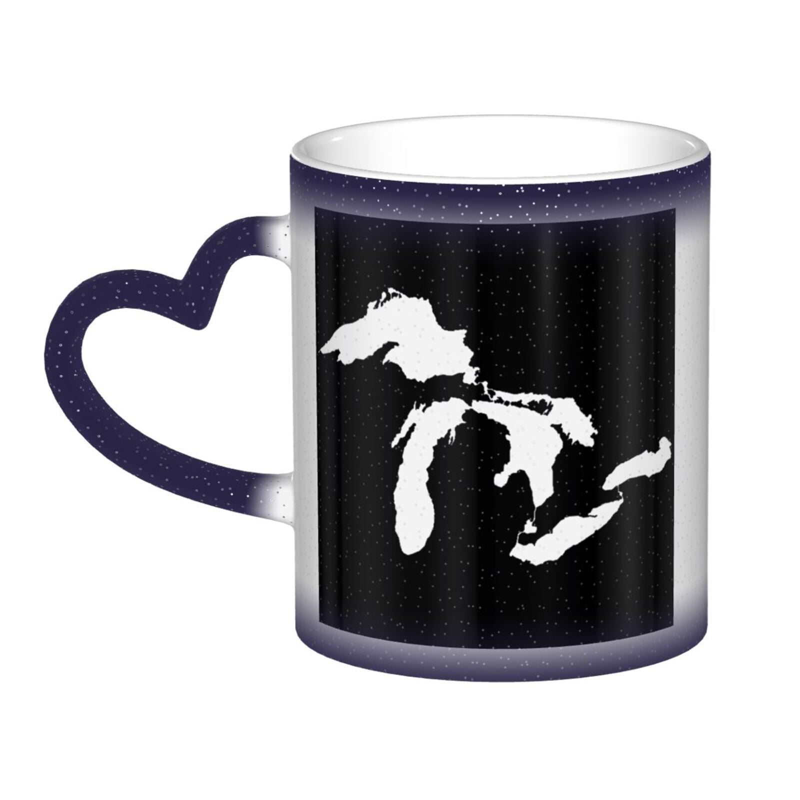 Michigan Great Lakes State Map Ceramic Coffee Mug Magic Tea Mug for ...