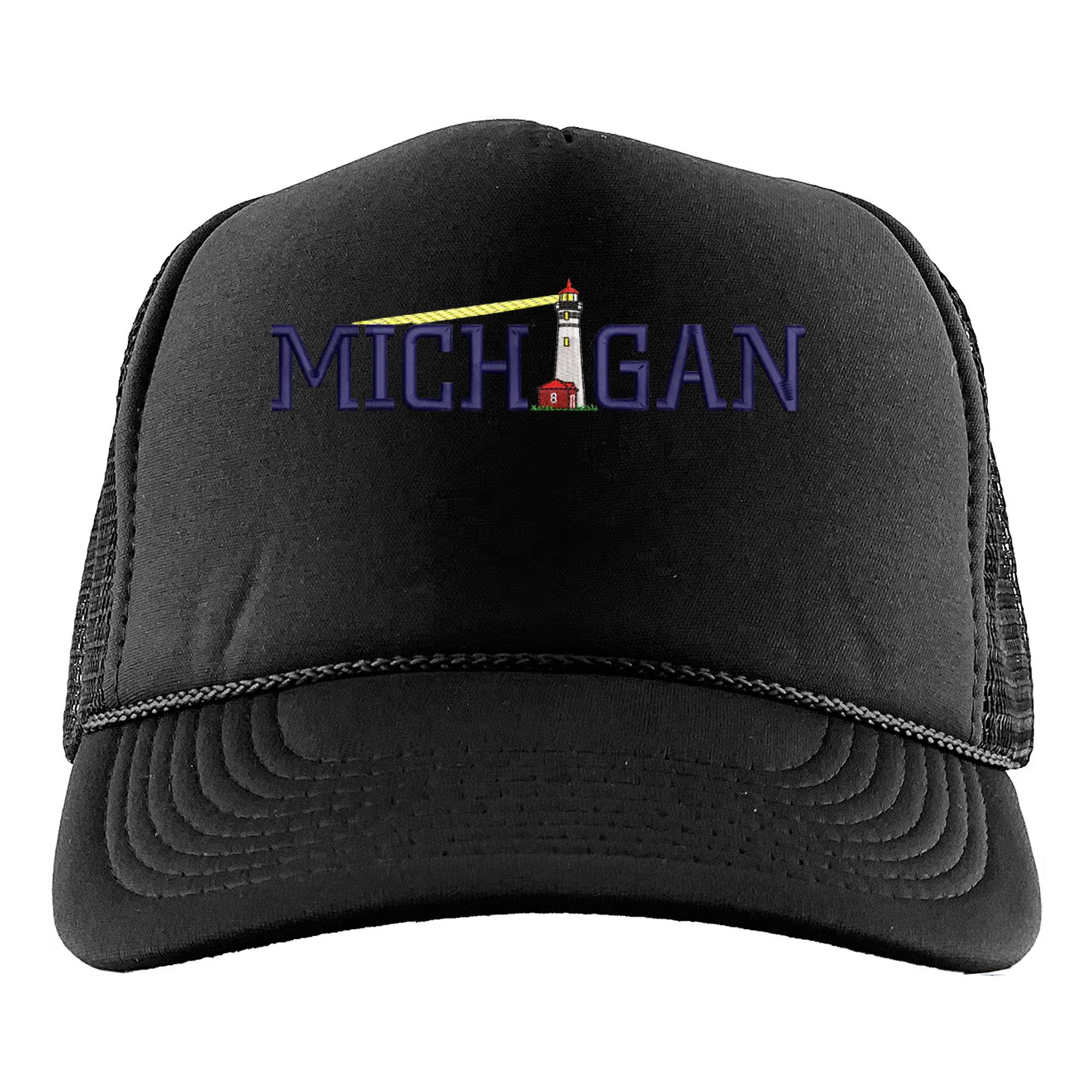 Michigan July 4th State Theme Embroidered Snapback Trucker Hat USA ...