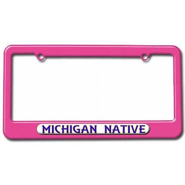 Michigan Native, State Pride License Plate Tag Frame, Multiple Colors ...