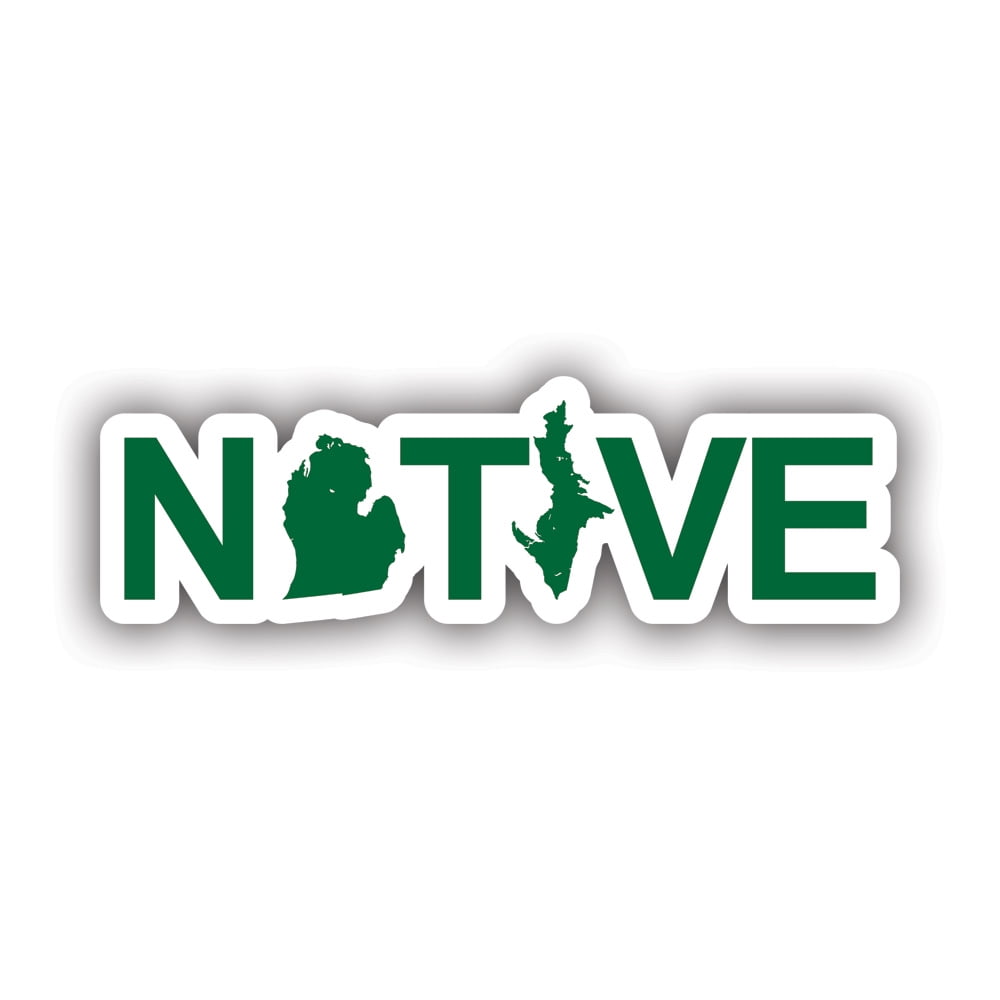 Michigan Native Sticker Decal - Self Adhesive Vinyl - Weatherproof ...