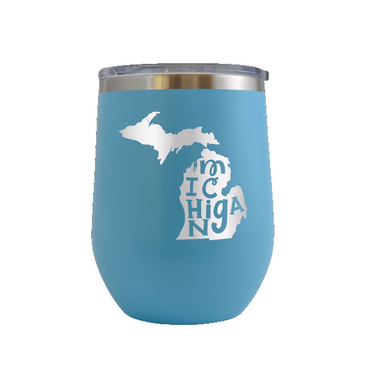 Michigan Outline - Engraved 12 oz Wine Mug Cup Unique Funny Birthday ...