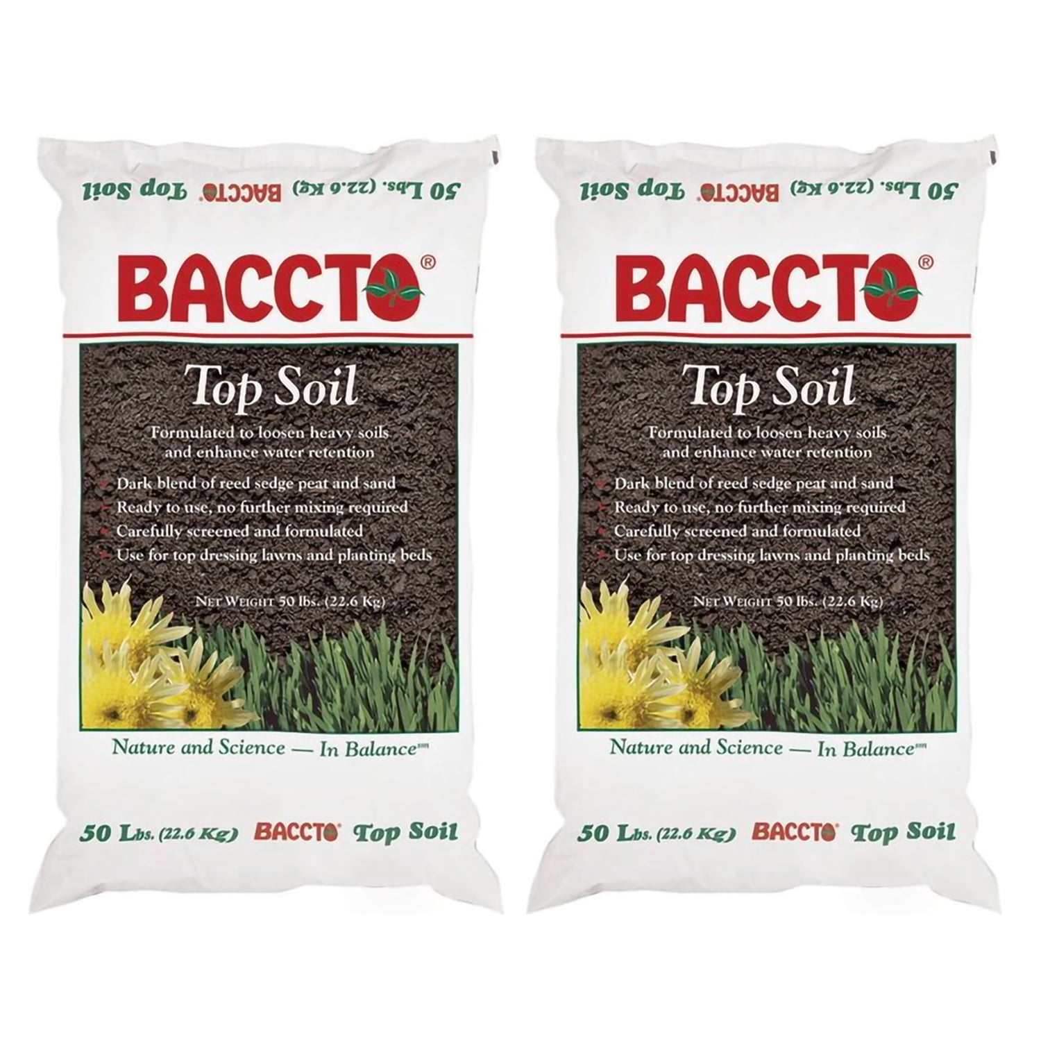 Michigan Peat Baccto Top Soil with Reed Sedge & Sand for Raised Bed, 50 ...