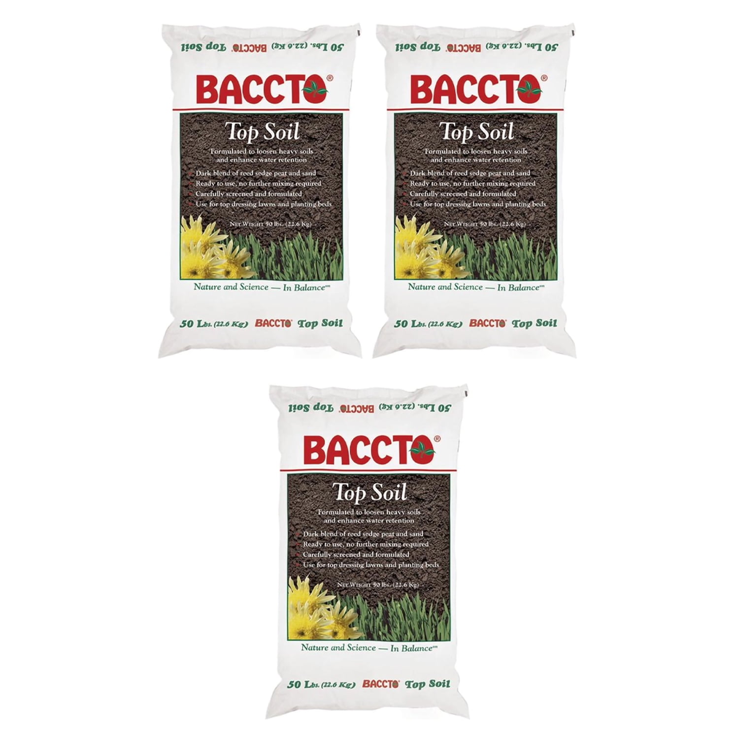 Michigan Peat 1550P Baccto Top Soil, Enhanced with Reed Sedge & Sand ...