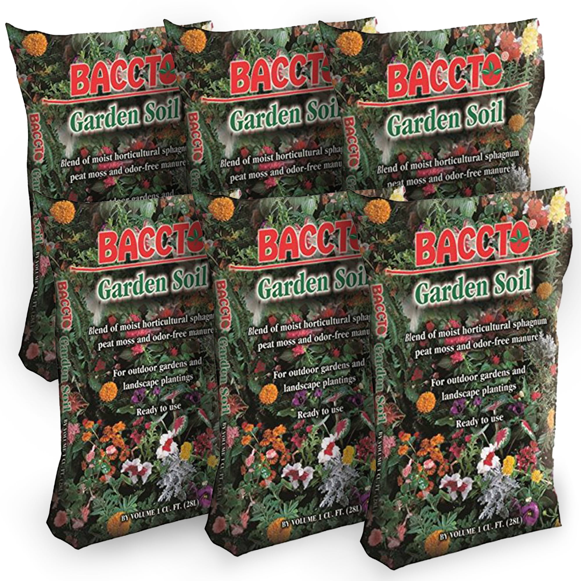 Michigan Peat Company BACCTO Garden Soil for Plants and Vegetables, 1 ...