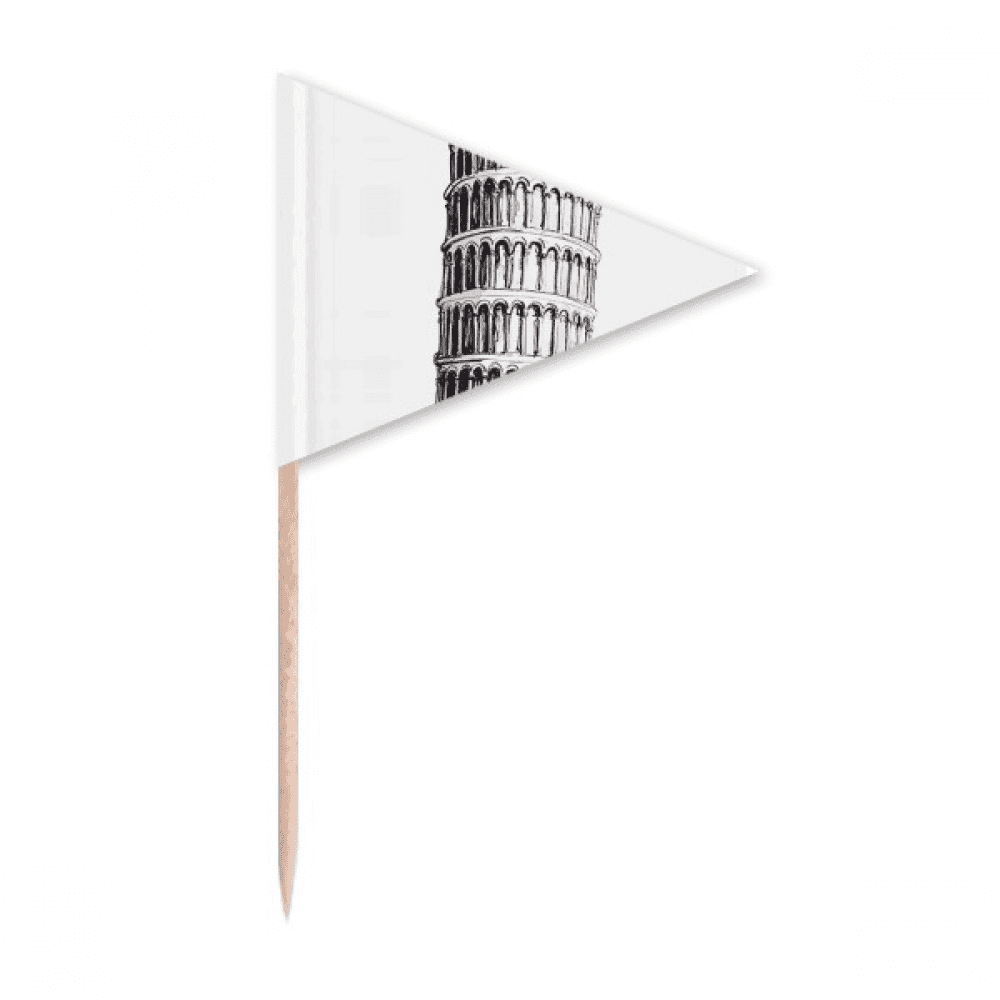 Michigan Pizza Tower Art Deco Fashion Toothpick Triangle Cupcake ...