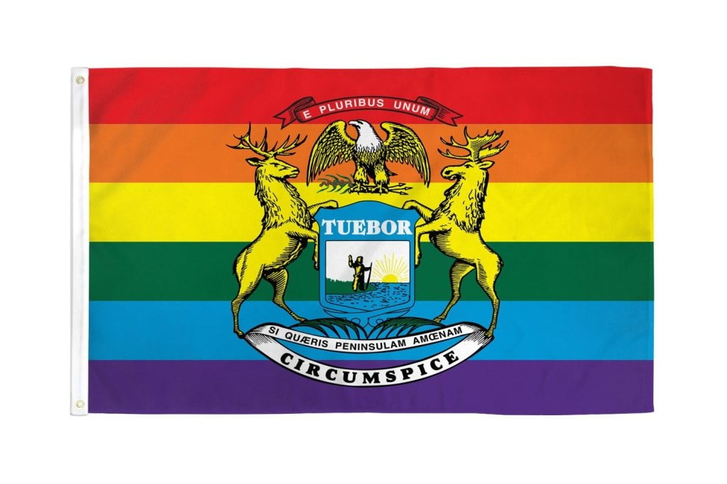 Michigan (Rainbow) Flag 3x5ft poly - Walmart.com