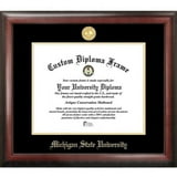 Michigan State 8.5" x 11" Gold Embossed Diploma Frame - Walmart.com