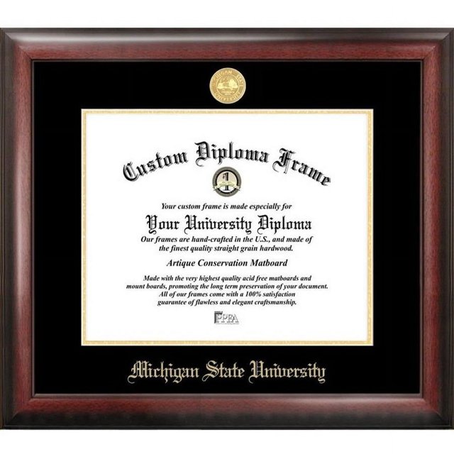Michigan State 8.5" x 11" Gold Embossed Diploma Frame - Walmart.com