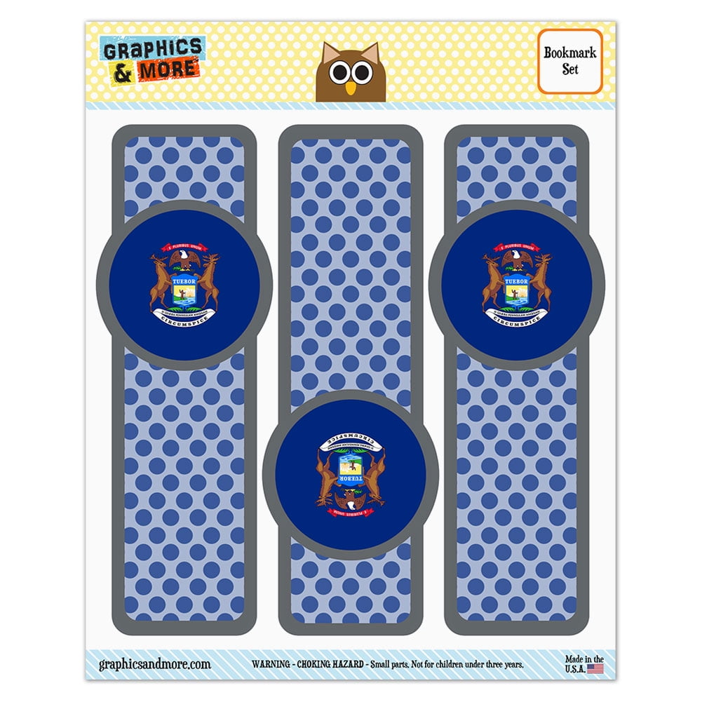 Michigan State Flag Glossy Laminated Bookmarks - Set of 3 - Walmart.com