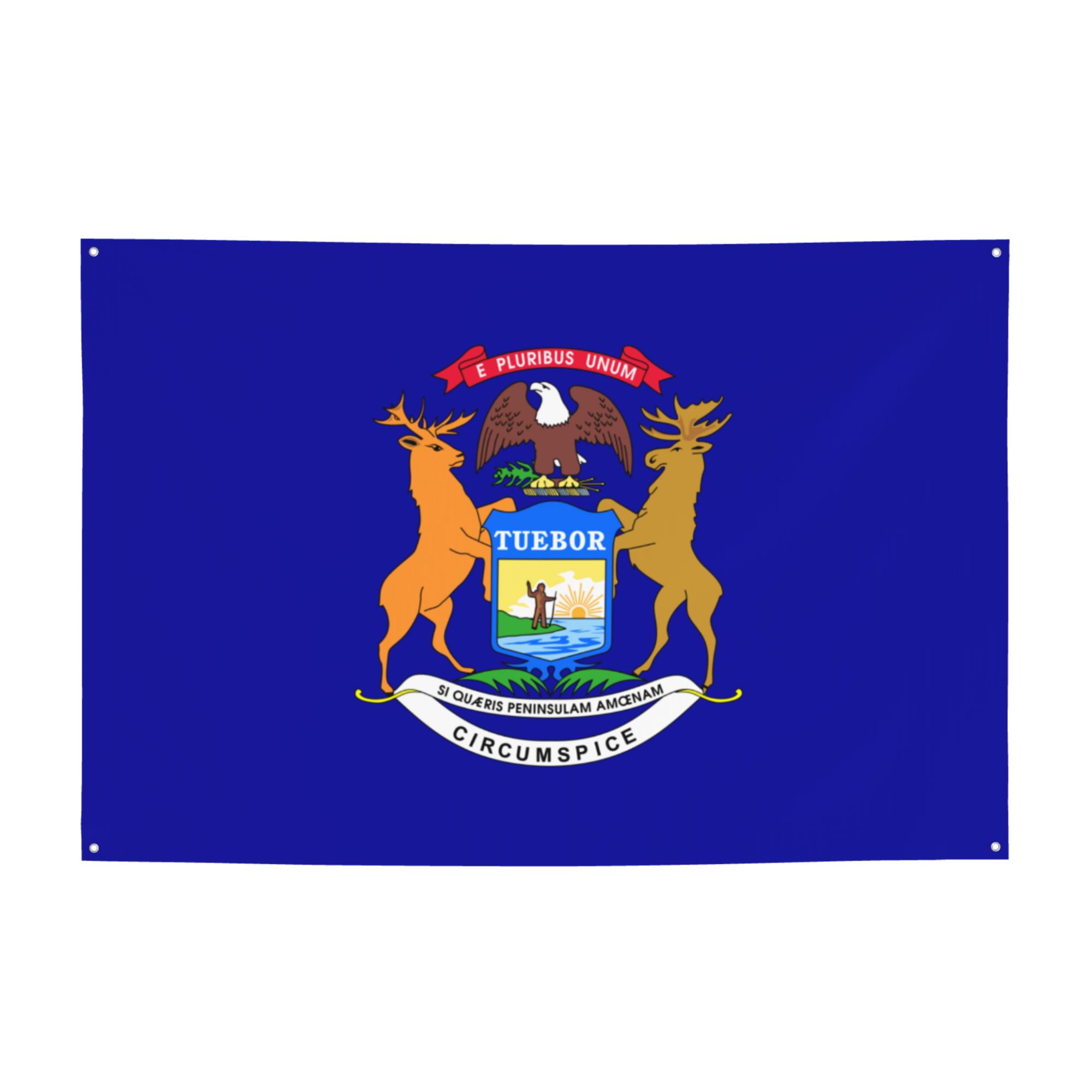Michigan State Seal Flag Sign Banner, Hanging Banners Backdrop Festive ...