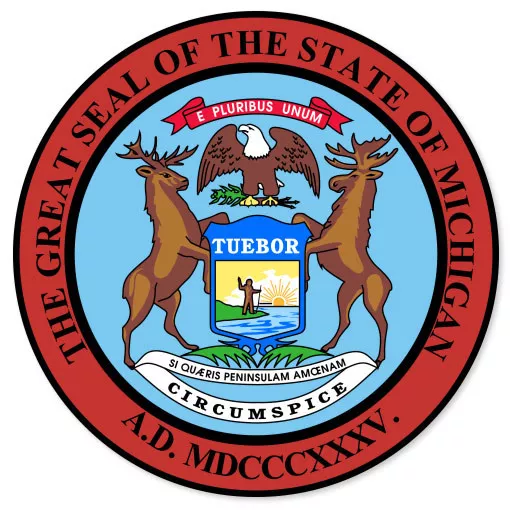 Michigan State Seal Sticker Decal Phone Decal Water Bottle Stickers Car ...