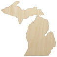 Michigan State Silhouette Wood Shape Unfinished Piece Cutout Craft DIY ...