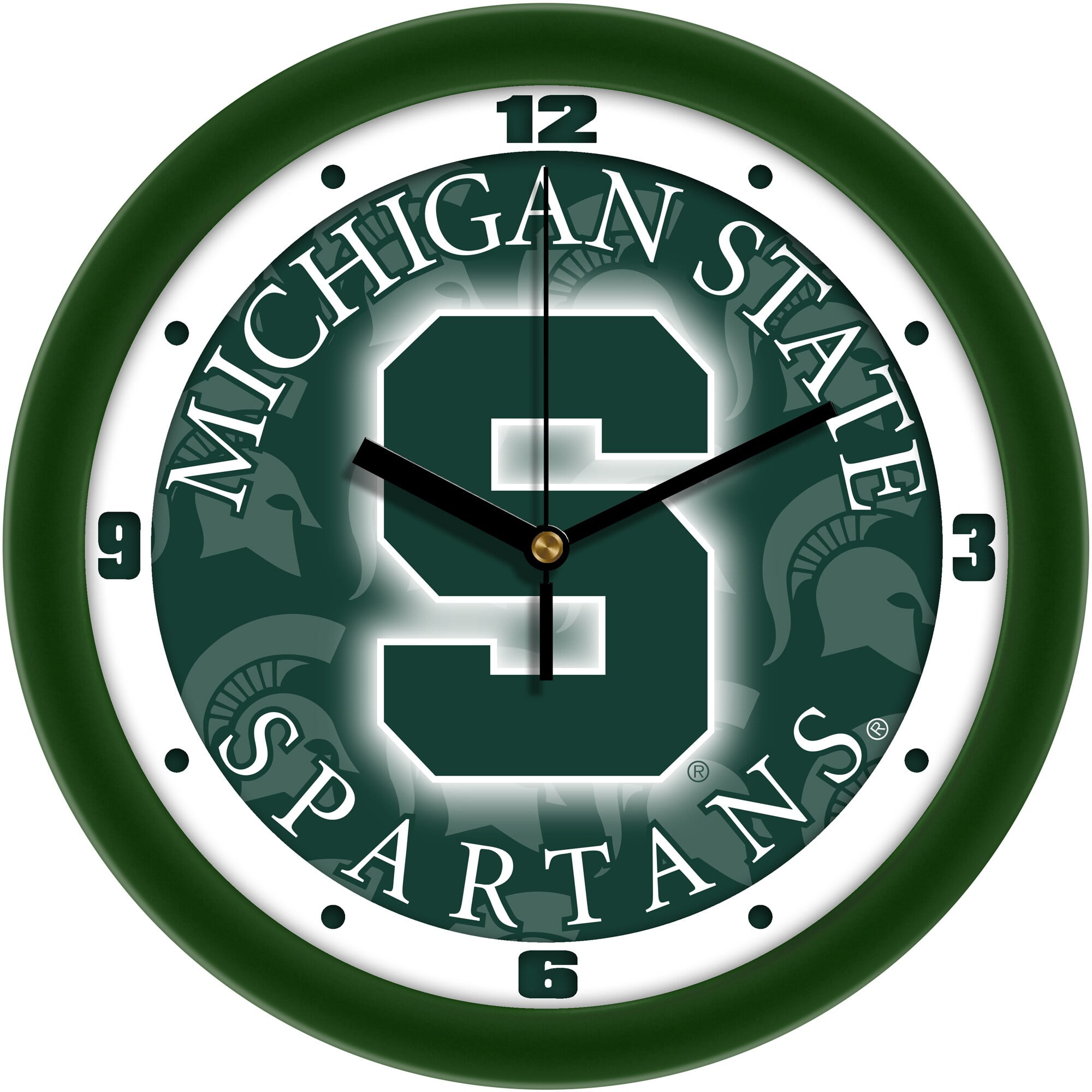 Michigan State Spartans 11.5'' Suntime Premium Glass Face Dimension ...