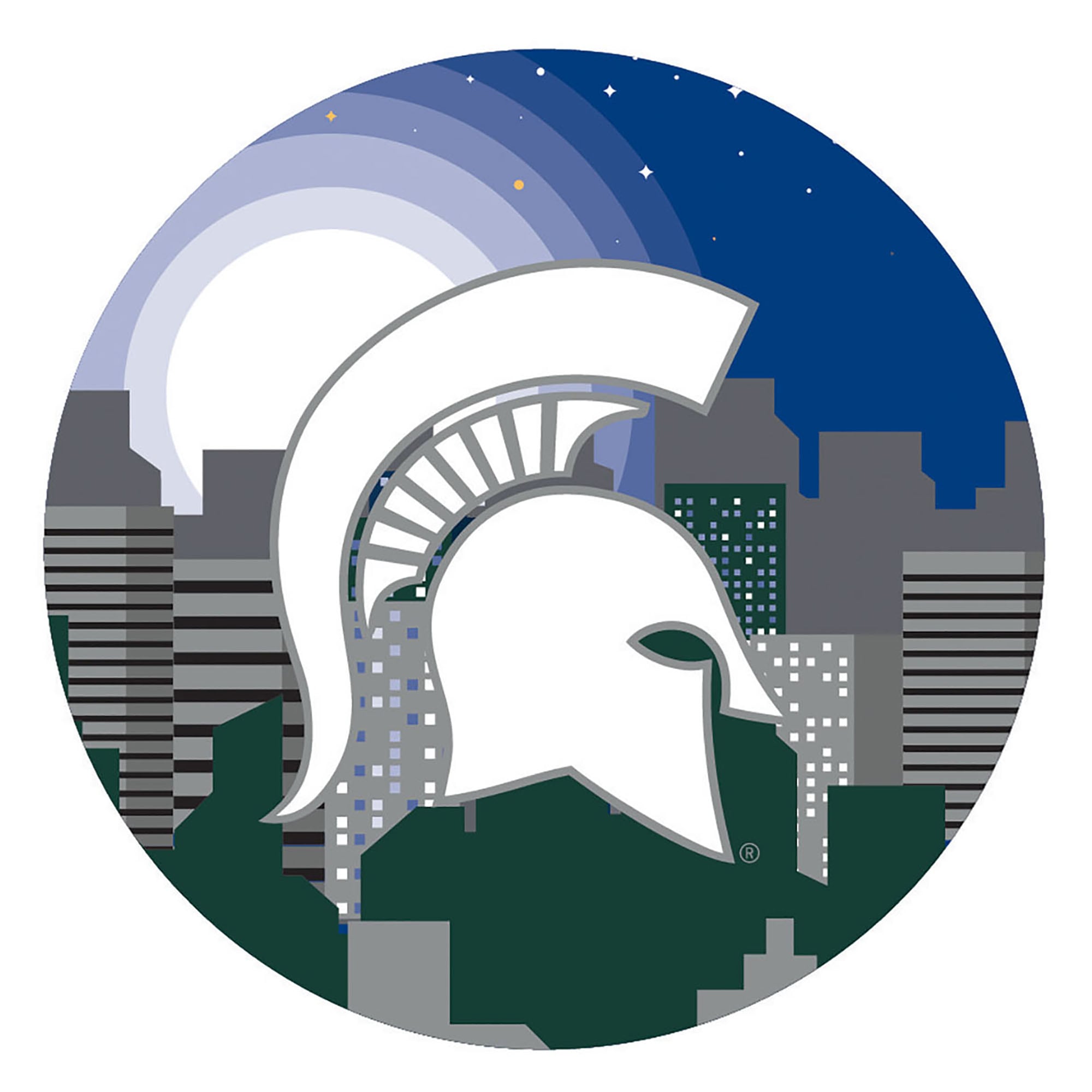 Michigan State Spartans 12" Landscape Circle Sign - Walmart.com