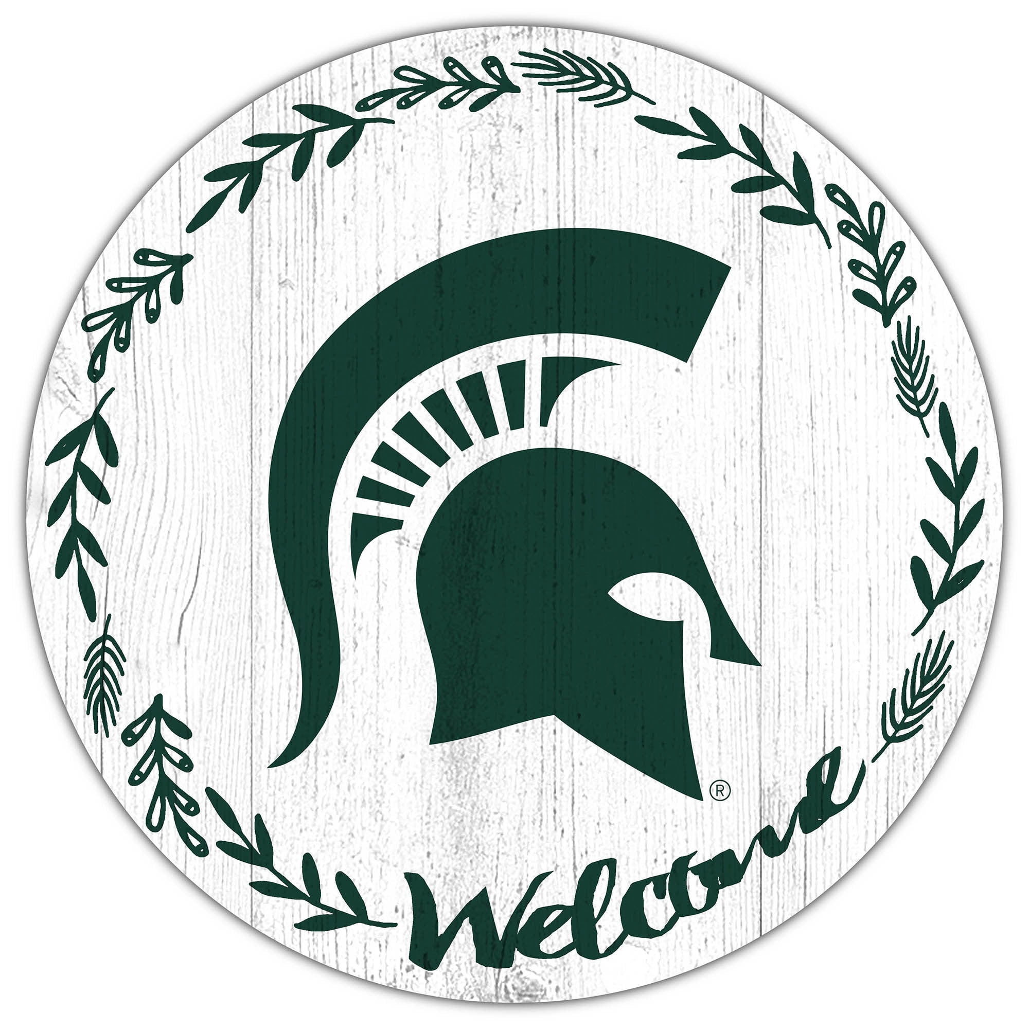 Michigan State Spartans 12" Welcome Circle Sign - Walmart.com