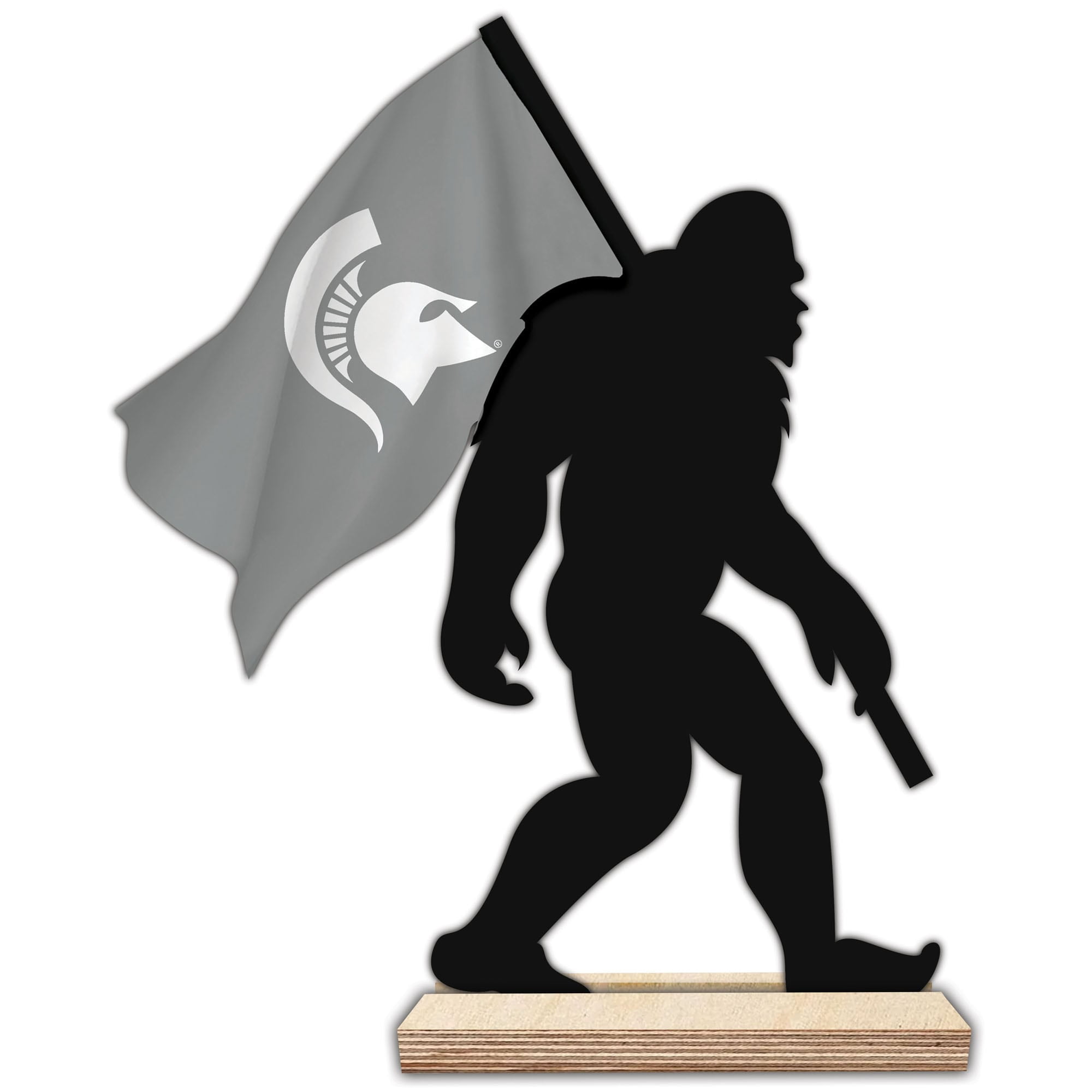 Michigan State Spartans 18'' Team Logo Bigfoot Silhouette Desktop Art ...